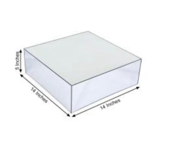 12”x12”x4”h Clear Acrylic Riser for Retail Display Cake stand Sweet Ta ...