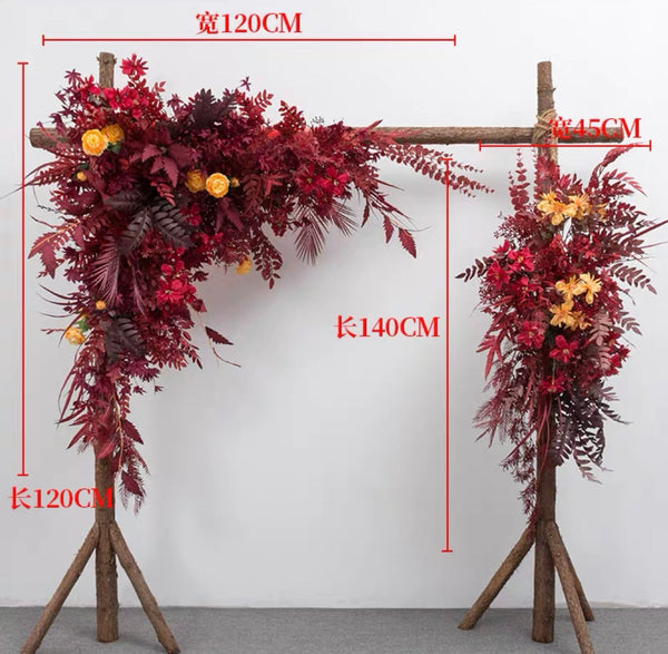 Backdrop Triangle Swag Arrangement burgundy – Viva La Rosa
