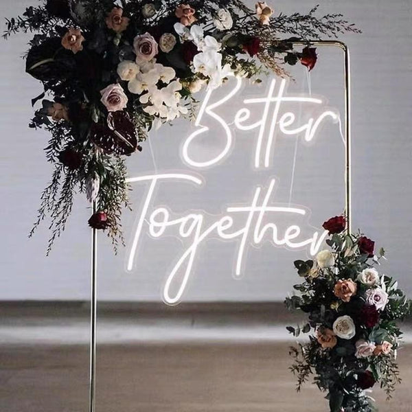 Cold White LED Sign Better Together 24”x24” – Viva La Rosa