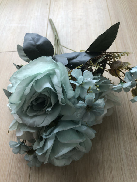 Mixed blue Roses Artificial Flower with filler – Viva La Rosa